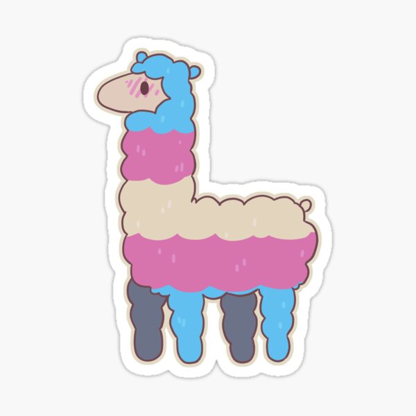 "Trans Pride Flag Llama" Sticker for Sale by Synthgetti | Redbubble