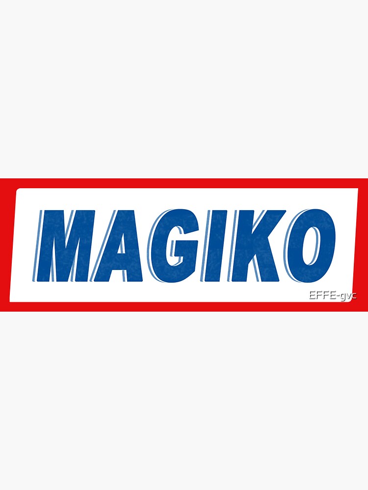 "Magiko wht/red" Sticker for Sale by EFFE-gvc | Redbubble