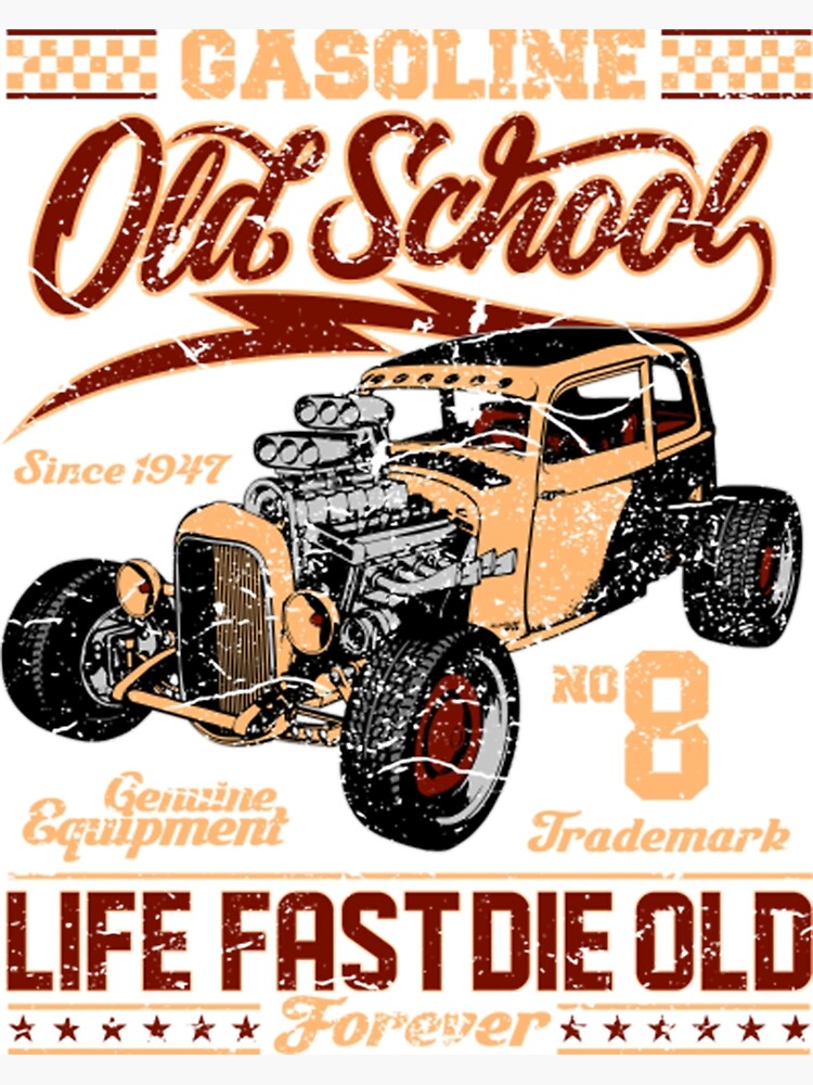 "Hot Rod Old School Rockabilly Hot Rod" Photographic Print by HarryWink ...