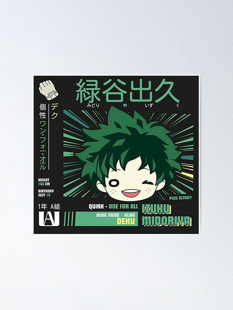 "My Hero Academia - Deku - " Poster by ZangoDesign | Redbubble