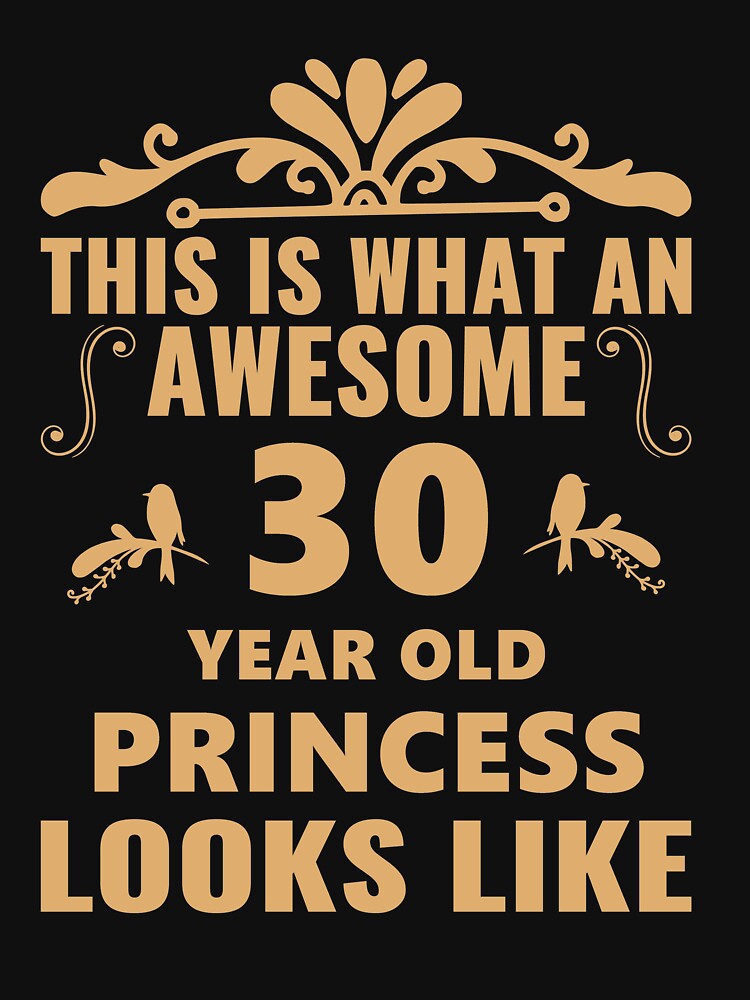 "30th Birthday Princess Cute 30 Year Old Girls Birthday Party" T-shirt ...