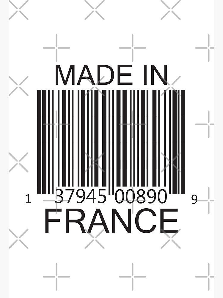 Póster «Hecho en código de barras de Francia» de Mariv19 | Redbubble