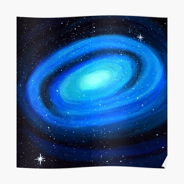 "Blue Spiral Galaxy" Poster by artistryscope | Redbubble