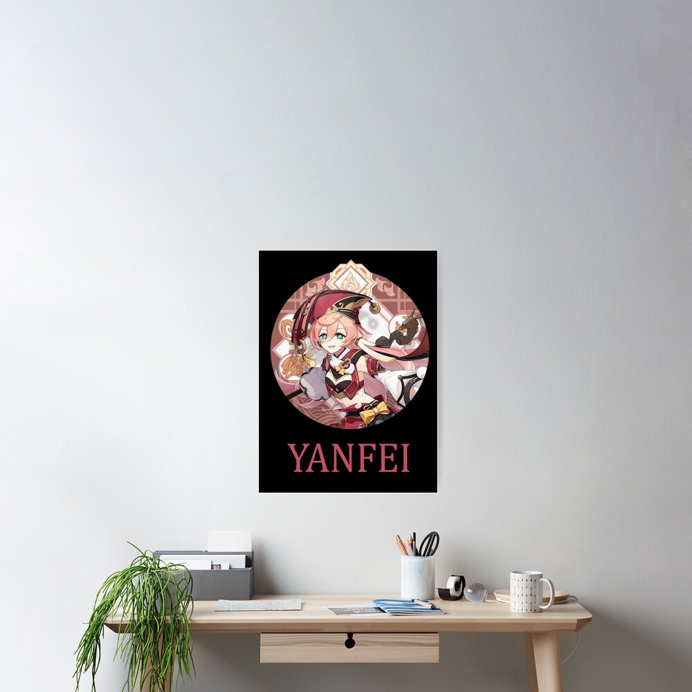 "Genshin Impact - Yanfei Pyro Catalyst Charakter" Poster von Krimsy ...