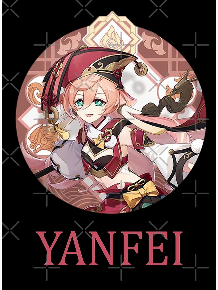 "Genshin Impact - Yanfei Pyro Catalyst Charakter" Poster von Krimsy ...