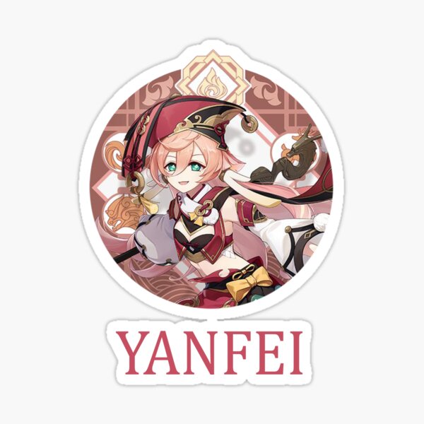 "Genshin Impact - Yanfei Pyro Catalyst Character" Sticker for Sale by ...