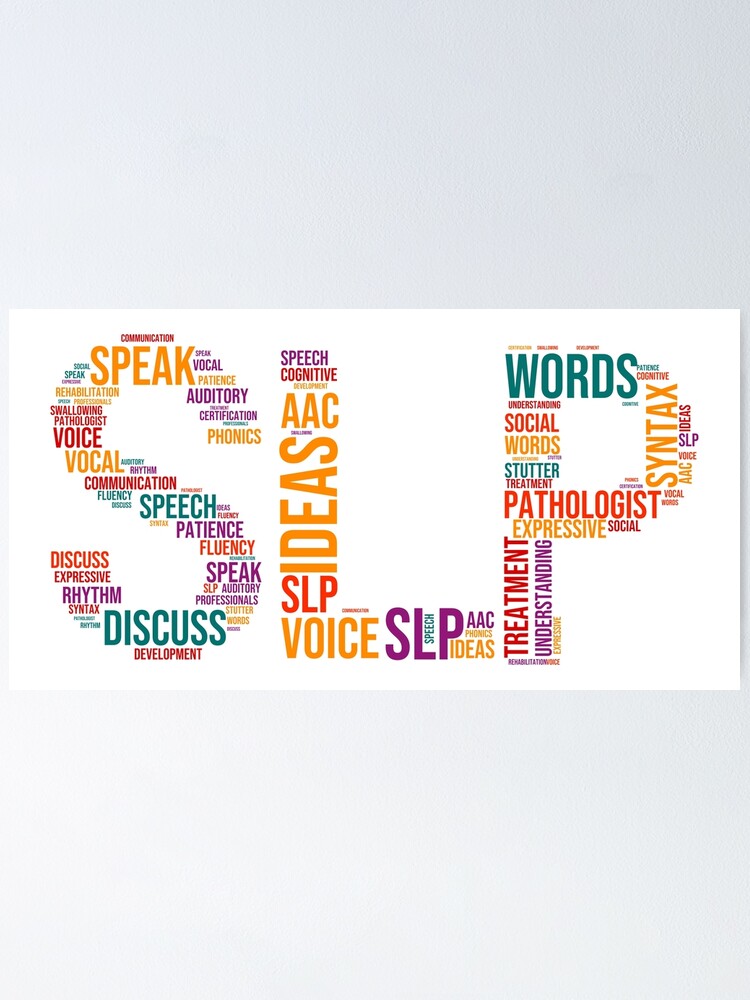 "SLP Word Cloud" Poster for Sale by TeesYouWant | Redbubble
