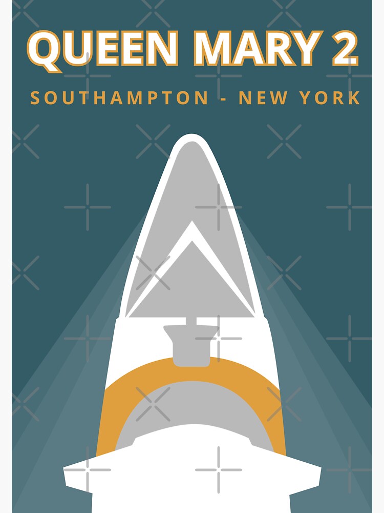 "Queen Mary 2 Transatlantic" Sticker for Sale by Engicians | Redbubble