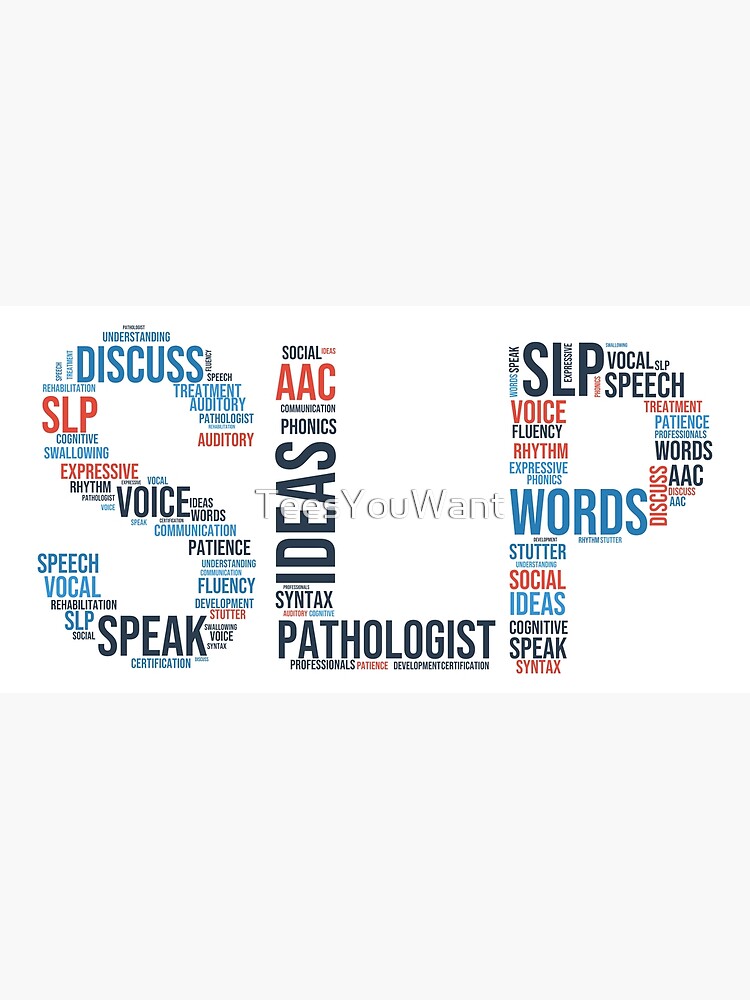 "Speech Language Pathologist SLP Word Cloud" Poster by TeesYouWant ...