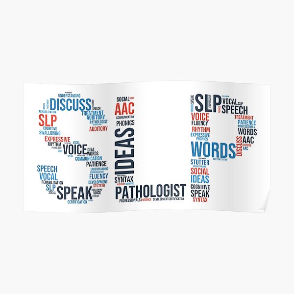 "Speech Language Pathologist SLP Word Cloud" Poster by TeesYouWant ...