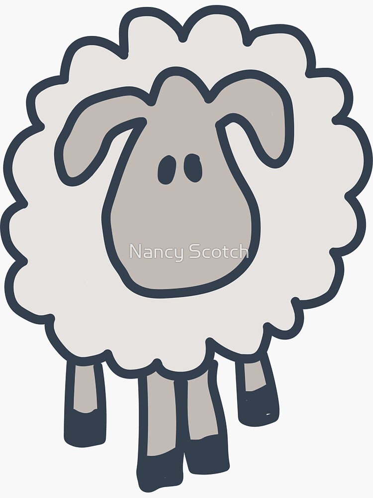 "Sheep 2" Sticker for Sale by Nancy Scotch | Redbubble