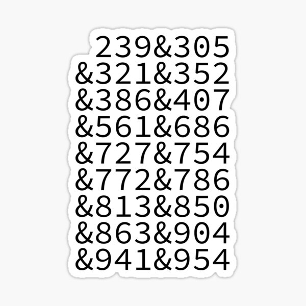 "Florida Area Codes" Sticker by Pizza-Party-Sup | Redbubble