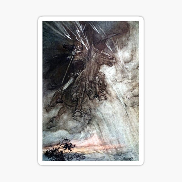 "Odin Rides to the Rock - Arthur Rackham" Sticker for Sale by ...