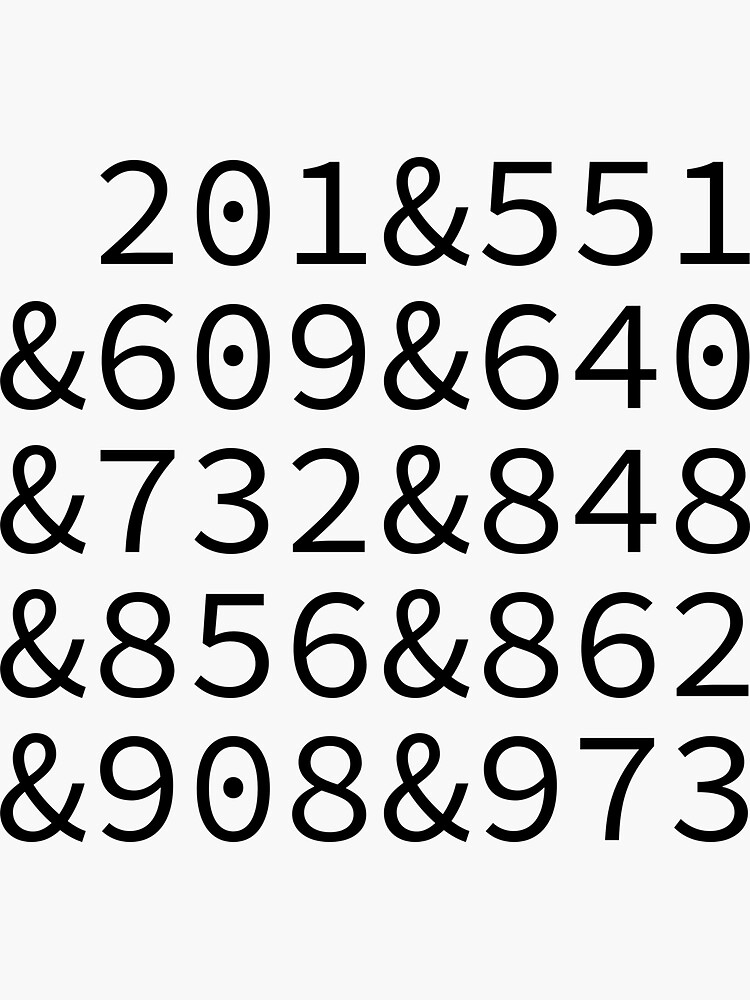 New Jersey Area Codes Sticker For Sale By Pizza Party Sup Redbubble new-jersey-area-codes-sticker-for-sale-by-pizza-party-sup-redbubble