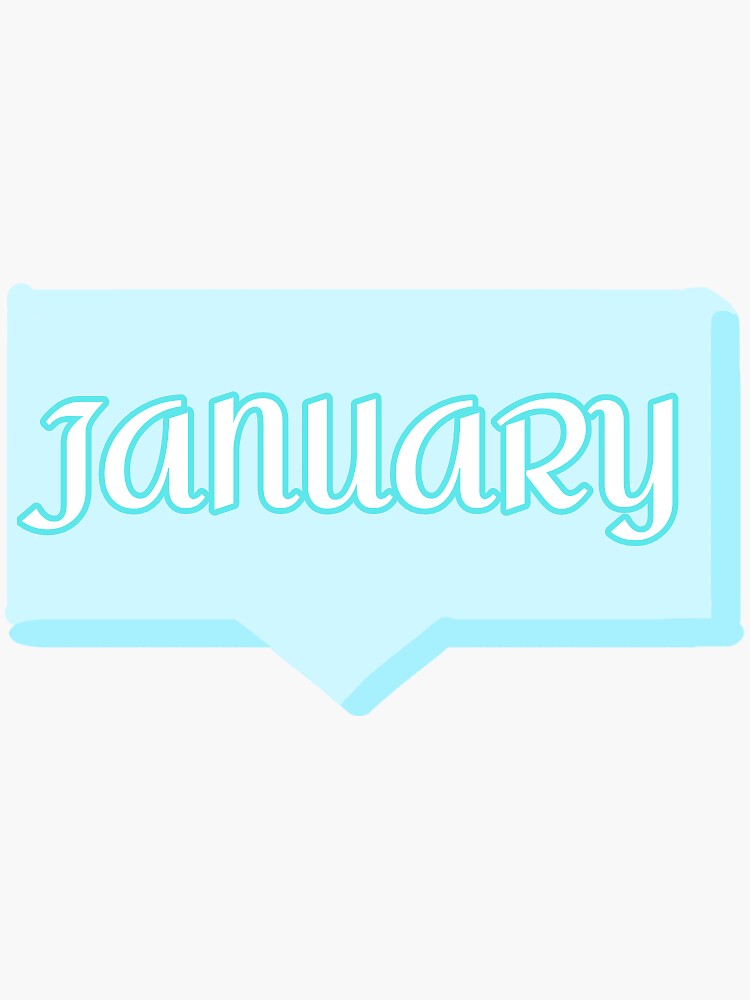 "Cute aesthetic blue January sticker" Sticker for Sale by Aesthetic007 ...