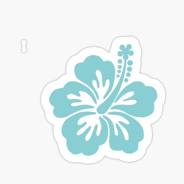 "Hawaiian blue flower sticker " Sticker for Sale by ellieprints | Redbubble