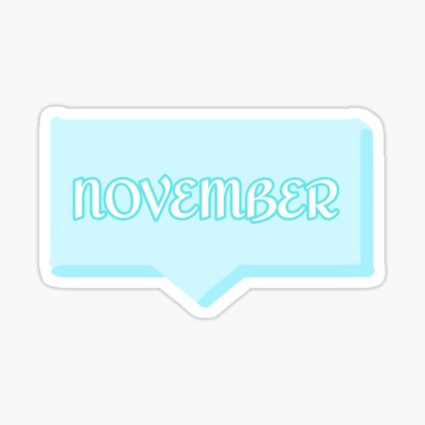 "Cute aesthetic blue november sticker" Sticker for Sale by Aesthetic007 ...