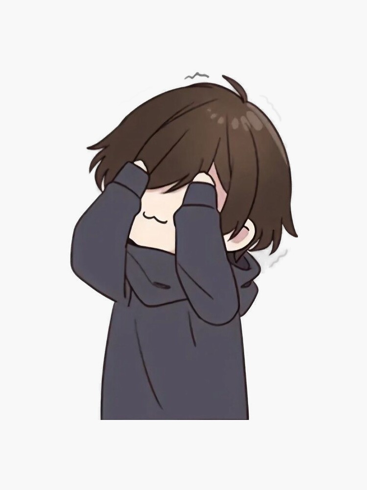 "Cute anime boy stickers " Sticker by Robinhill77 | Redbubble