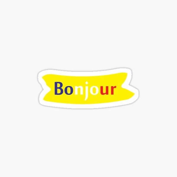 Bonjour French Words Stickers | Redbubble