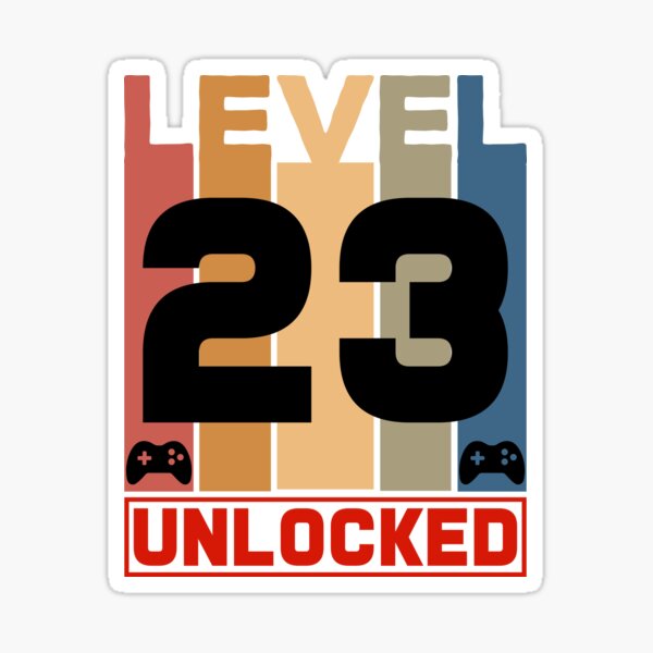 Pegatina «Nivel 23 Desbloqueado - Nacido en 1998 Gaming - Regalo de ...