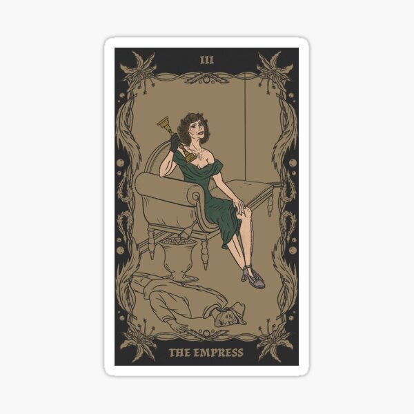 "The Empress (Miss Scarlet)" Sticker for Sale by platypusfetus | Redbubble