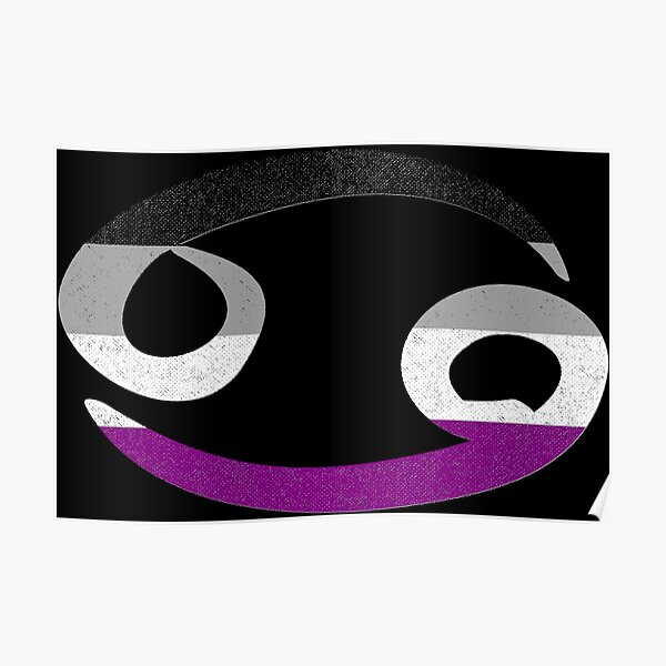 Asexual Pride Flag Cancer Zodiac Sign Poster For Sale By Valador