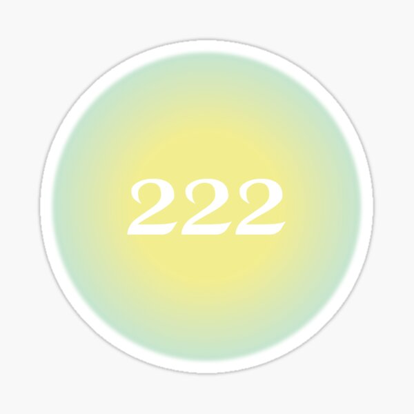 "Angel Number 222" Sticker for Sale by syantzer | Redbubble