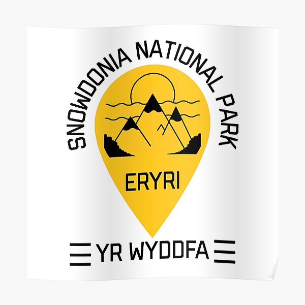 "Snowdonia National Park, Eryri.White version Two." Poster for Sale by ...