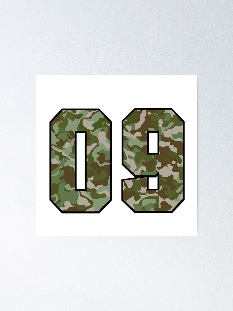 "Army Camouflage Number Nine Soldiers Lucky Number 9" Poster for Sale ...