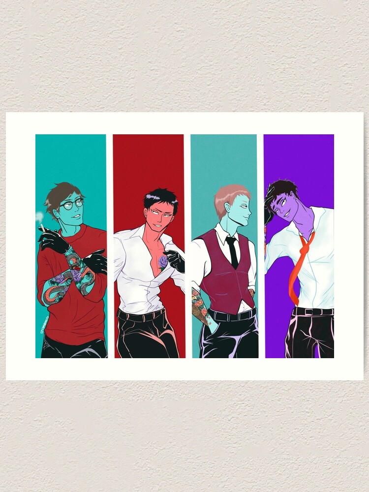 "Seijoh Four Haikyuu Yakuza" Art Print by Spicyamburrito | Redbubble