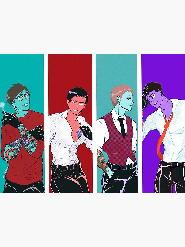 "Seijoh Four Haikyuu Yakuza" Art Print by Spicyamburrito | Redbubble