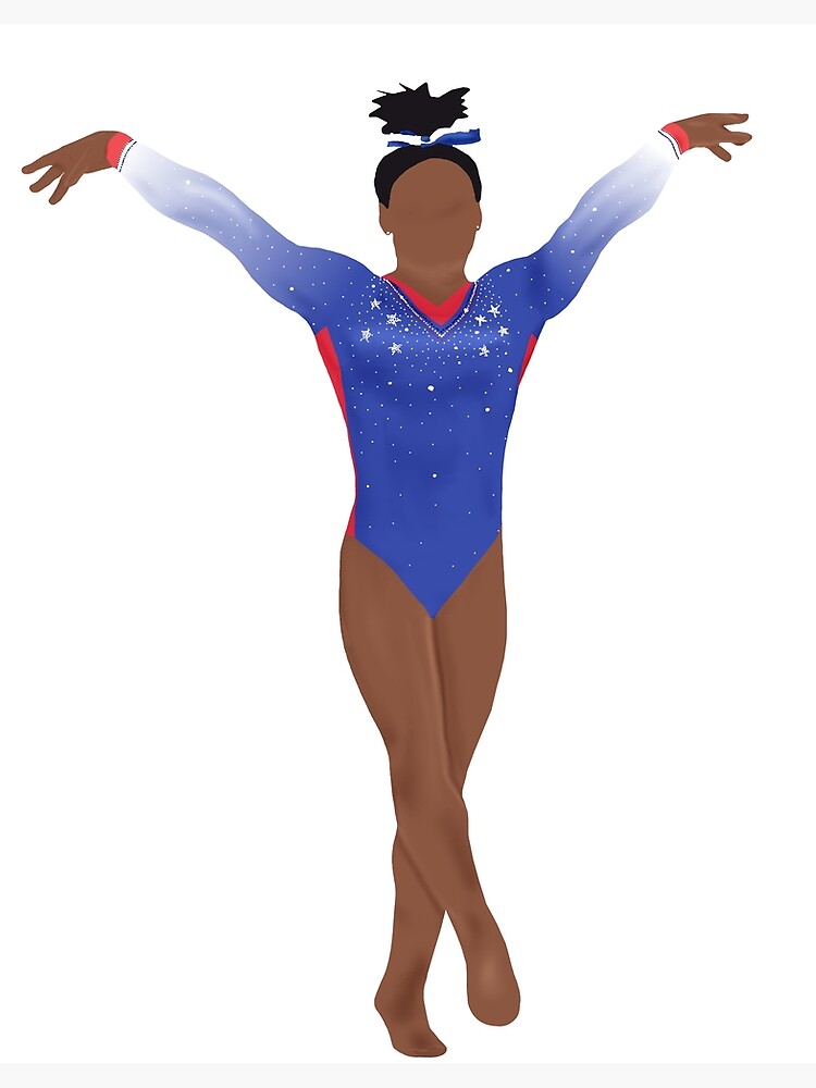 "Simone Biles with Patriotic Leo - Gymnastics Art" Poster for Sale by ...