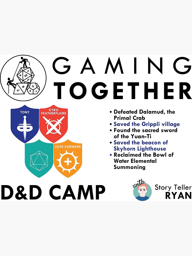 "Story Teller Ryan's July 5-9, 2021 D&D Camp " Poster by kids-play-dnd ...