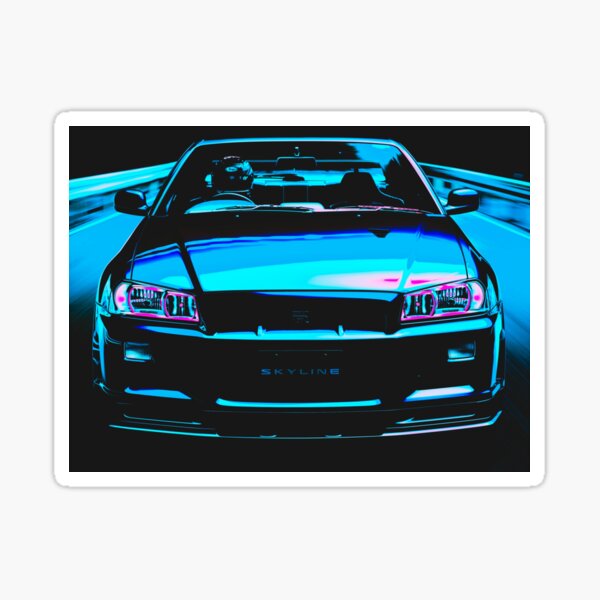 "Nissan R34 Skyline GTR" Sticker for Sale by REDesignImages | Redbubble