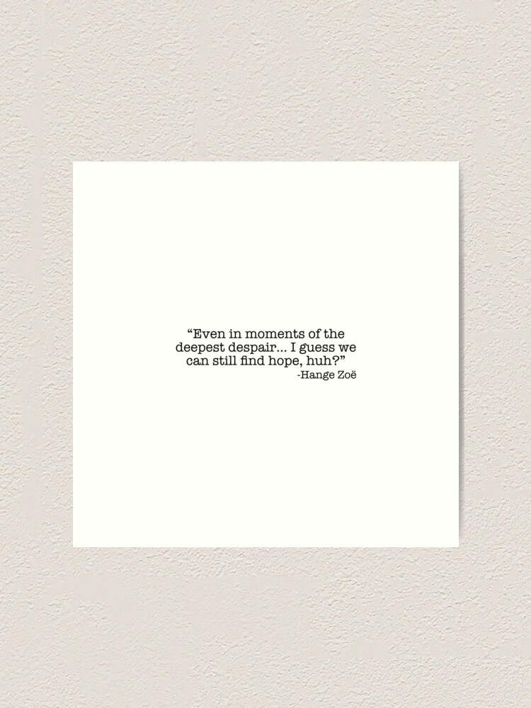 Hope” Hange Zoë Quote - Attack On Titan / Shingeki no Kyojin" Art Print ...