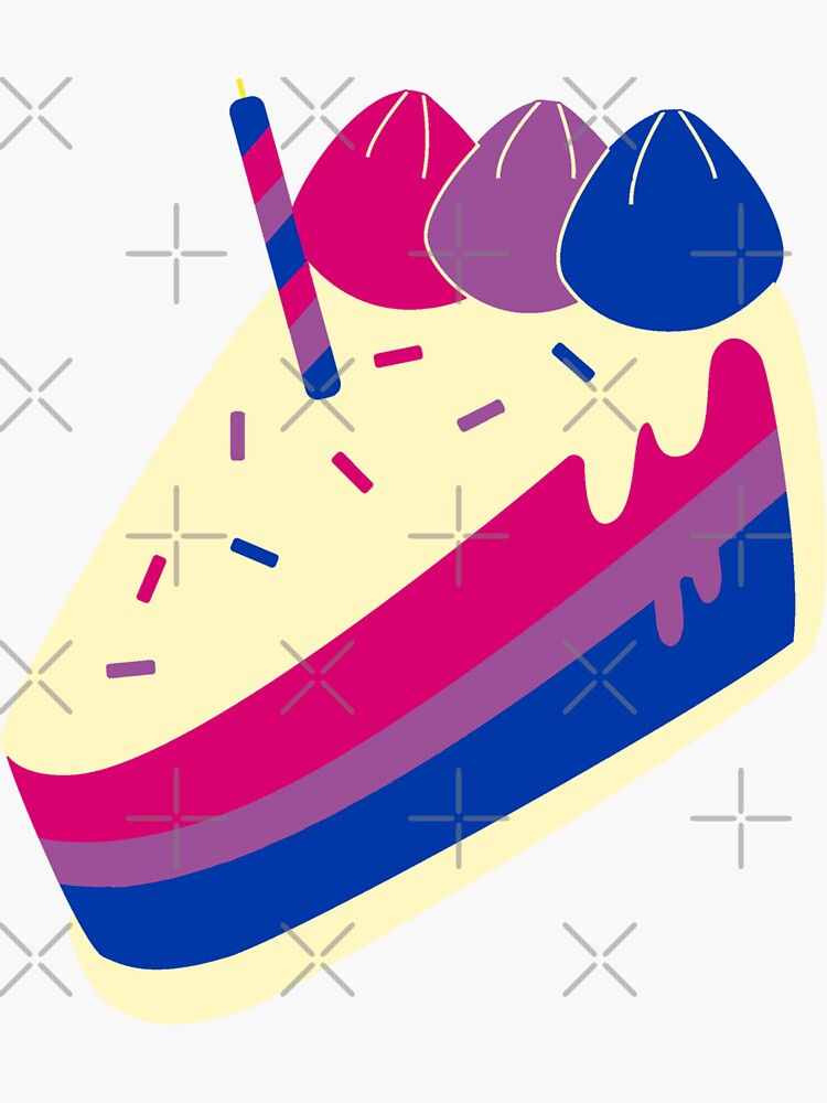 "Subtle Bisexual cake. bisexual cake. bisexual birthday cake" Sticker ...