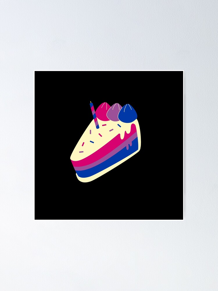 "Subtle Bisexual cake. bisexual cake. bisexual birthday cake" Poster ...
