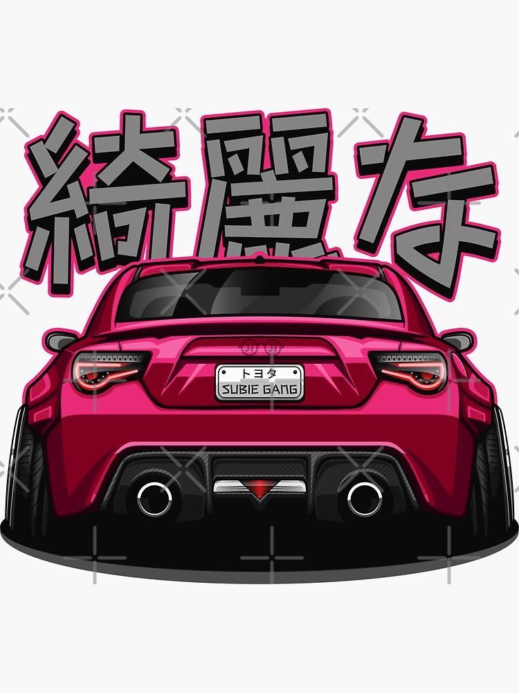 "BRZ / GT86 (Maroon)" Sticker for Sale by JioojiProject | Redbubble