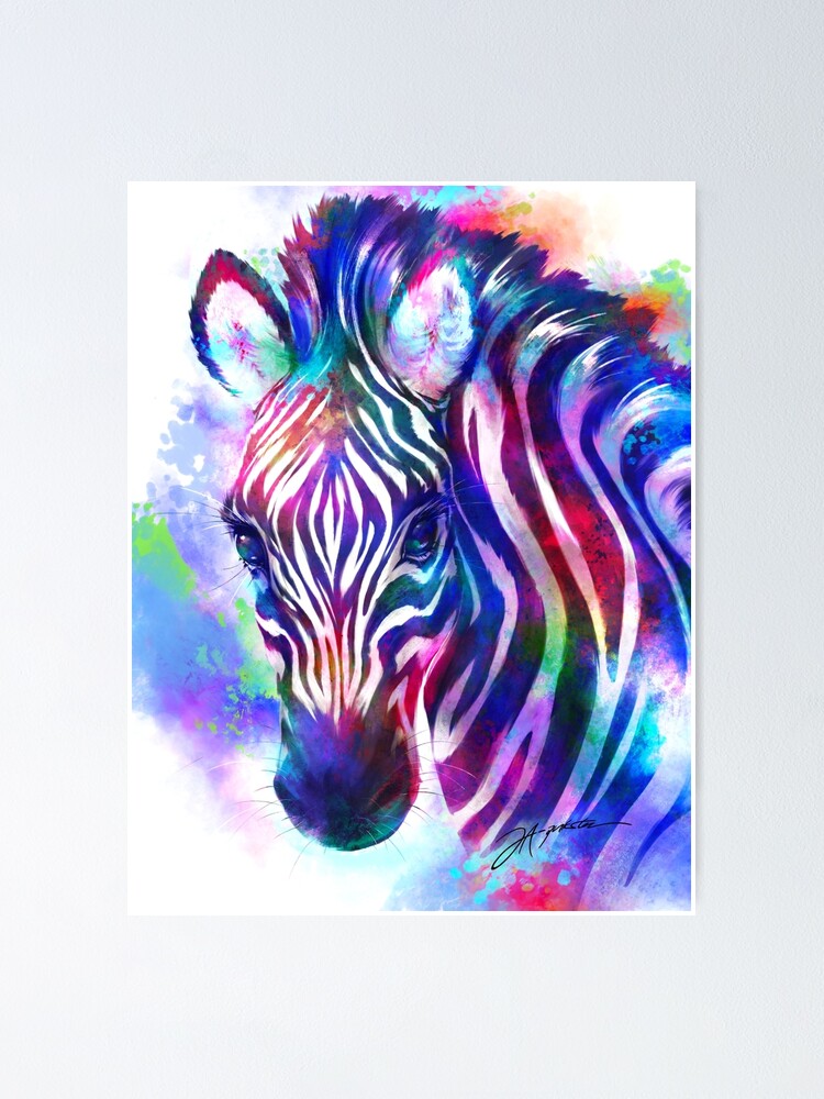 "Color splash - Zebra" Poster for Sale by JA-punkster | Redbubble
