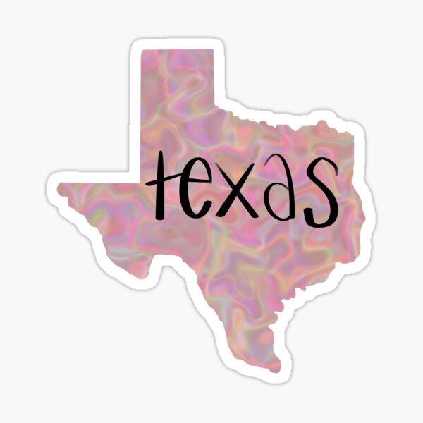 "Holographic Texas" Sticker by owoods16 | Redbubble