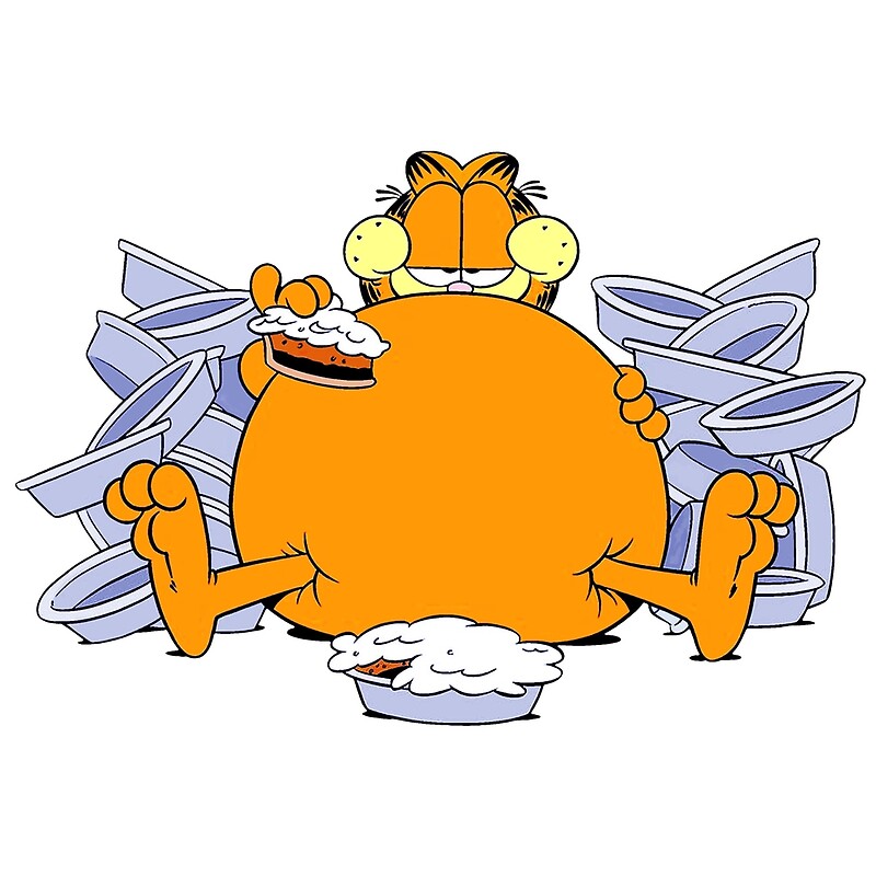 "Garfield Eat Cake" Posters by garyhuntley | Redbubble