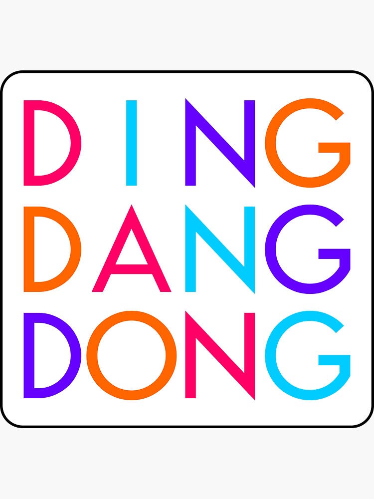 Pegatina «Ding Dang Dong en color» de whdc | Redbubble