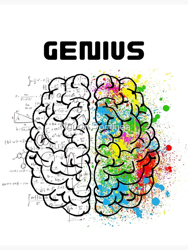 "Genius Brain" Poster for Sale by iamaffiliate | Redbubble