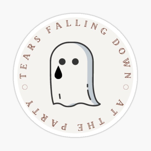 "Tears Falling Down At The Party Ghost Sticker" Sticker for Sale by ...