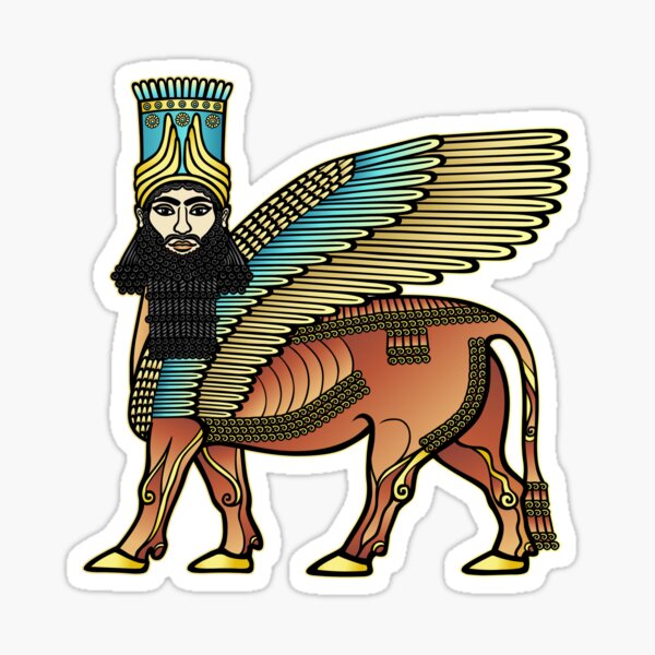 "Animation drawing: image of the Assyrian mythical deity Shedu: a ...