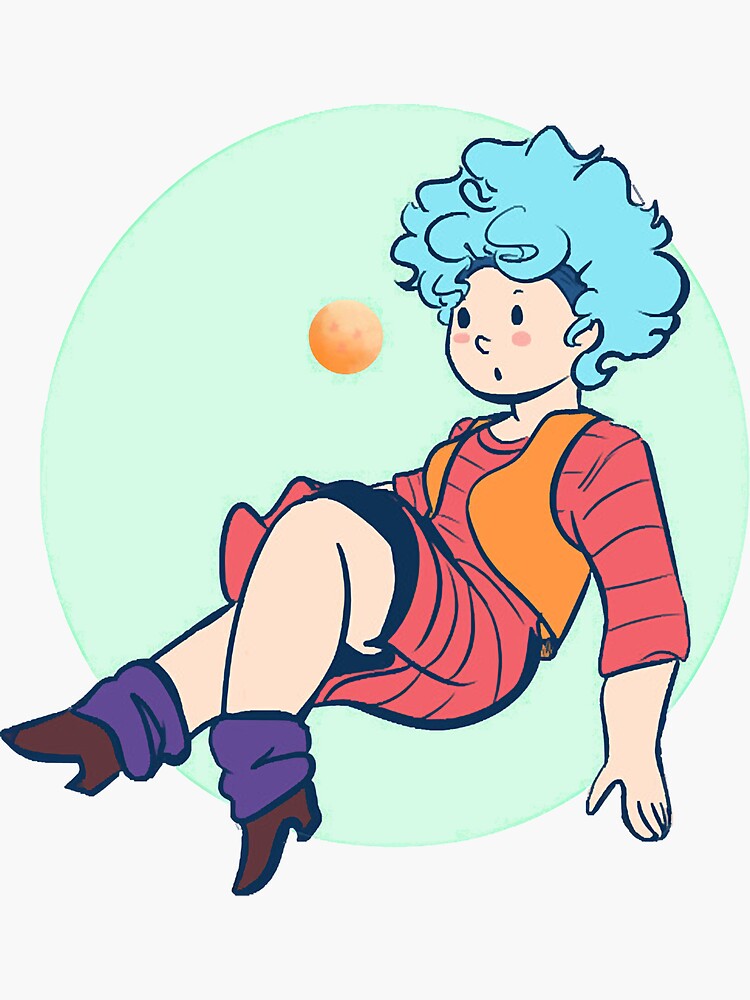 "afro bulma " Sticker for Sale by TrinidyChan | Redbubble