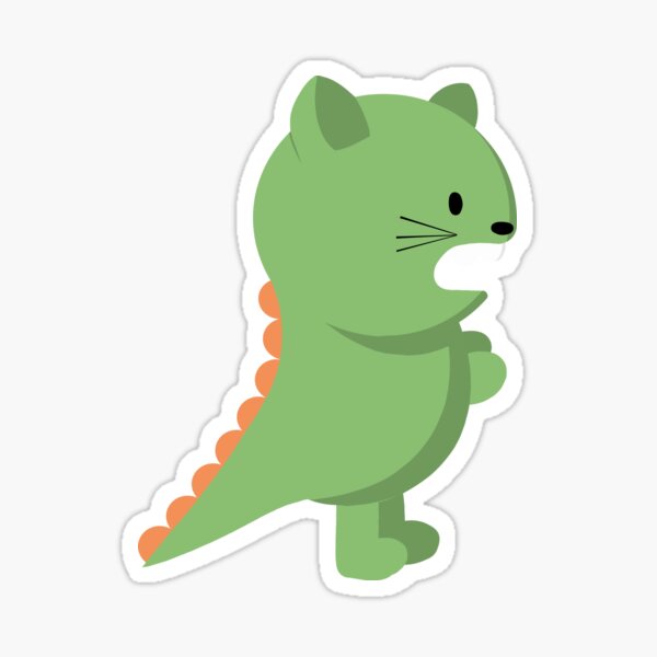 "Purr-annosaurus Rex" Sticker for Sale by PepAndGrace | Redbubble