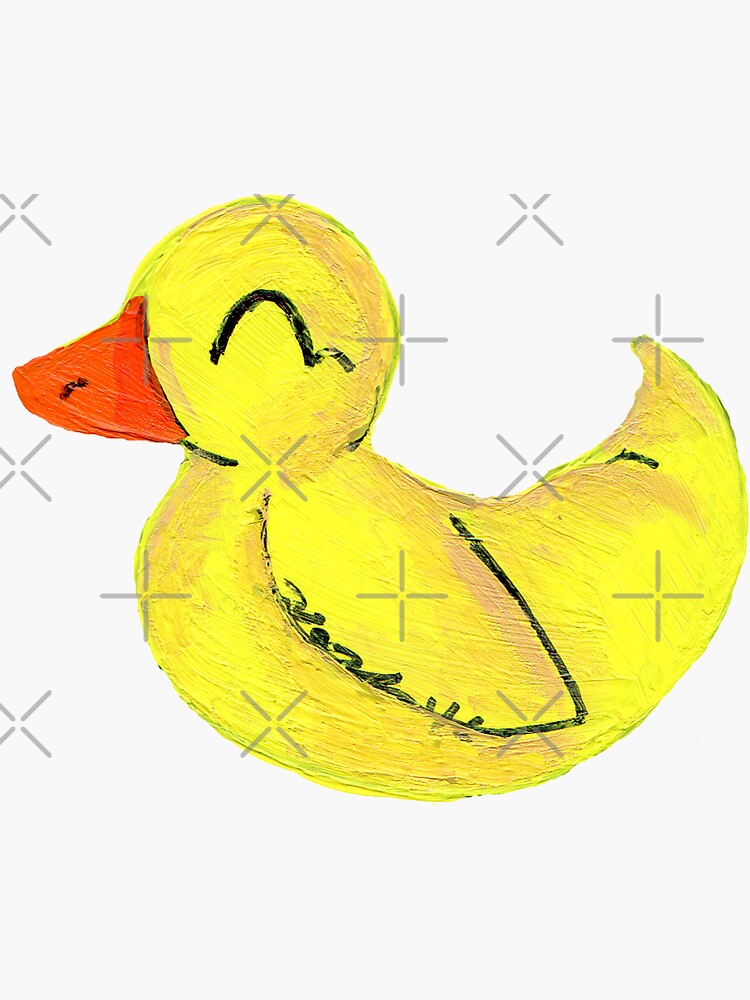 "Happy Ducky" Sticker by KOKeefeArt | Redbubble