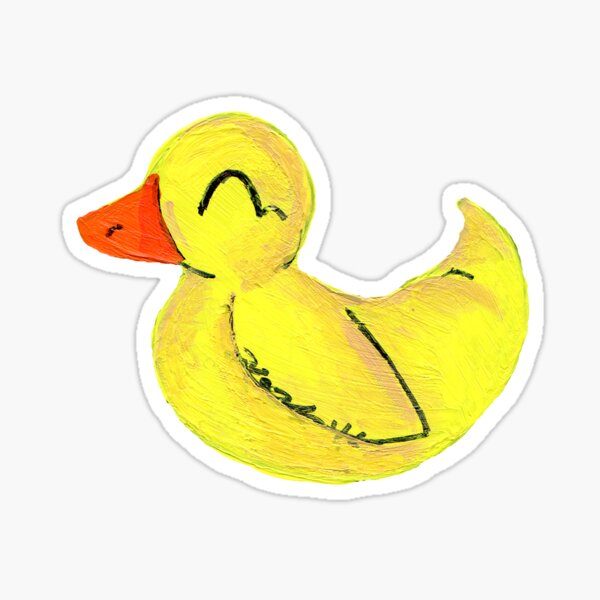 "Happy Ducky" Sticker by KOKeefeArt | Redbubble