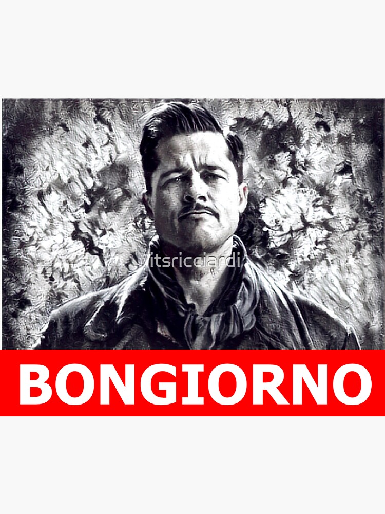 "Inglorious Basterds Aldo Raine" Sticker for Sale by itsricciardi ...